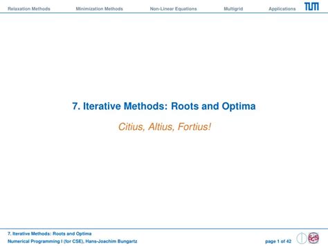 Ppt 7 Iterative Methods Roots And Optima Citius Altius Fortius