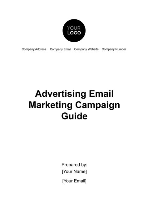 Free Advertising Email Marketing Campaign Guide Template To Edit Online