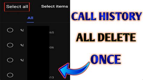 How To Delete All Call Logs How To Remove All Call History Youtube