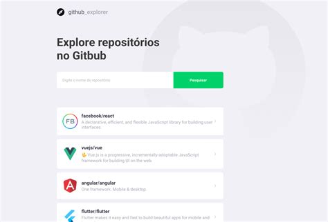 Github Guiramos7github Explorer Is A Application Made With Reactjs That Shows Repositories