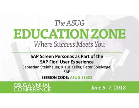 Sapphire Now 2018 Asug 11652 Sap Screen Personas As Part Of The Sap
