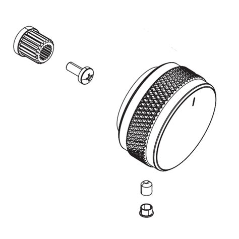 Bristan Molida Temperature Handle Assembly Brussed Brass Bristan