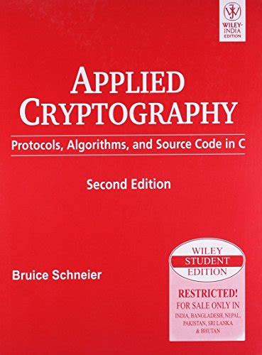 Applied Cryptography Schneier Abebooks