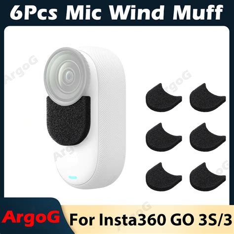 ArgoG Pcs Mic Wind Muff For Insta GO S GO Wind Noise Reduction Cover Sponge Insta