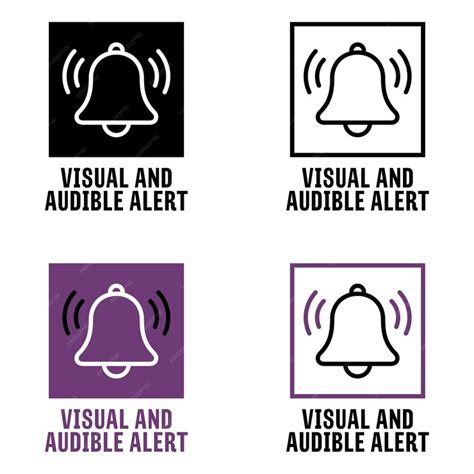 Premium Vector Visual And Audible Alert Information Sign