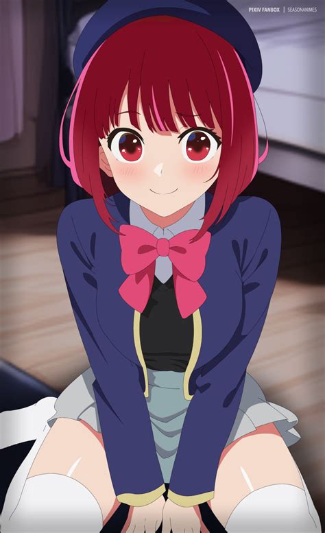 Safebooru 1girl Absurdres Arima Kana Artist Name Beret Between Legs
