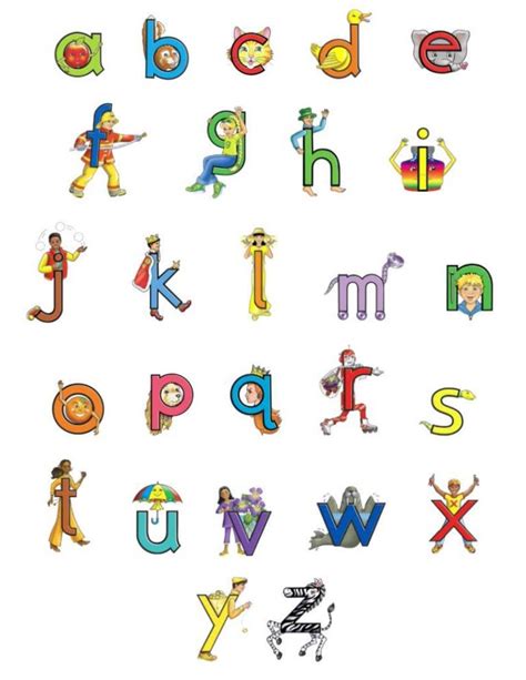 Printable Letterland Characters