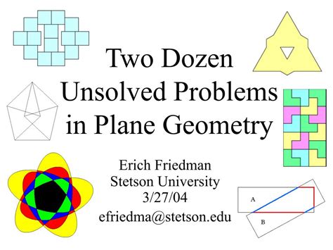 ppt two dozen unsolved problems in plane geometry powerpoint