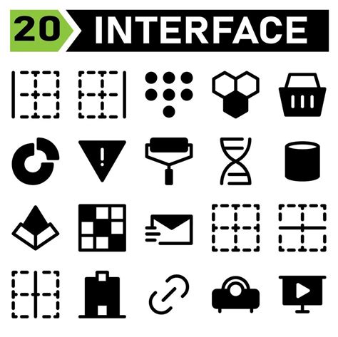 user interface icon set include left border cell table spreadsheet