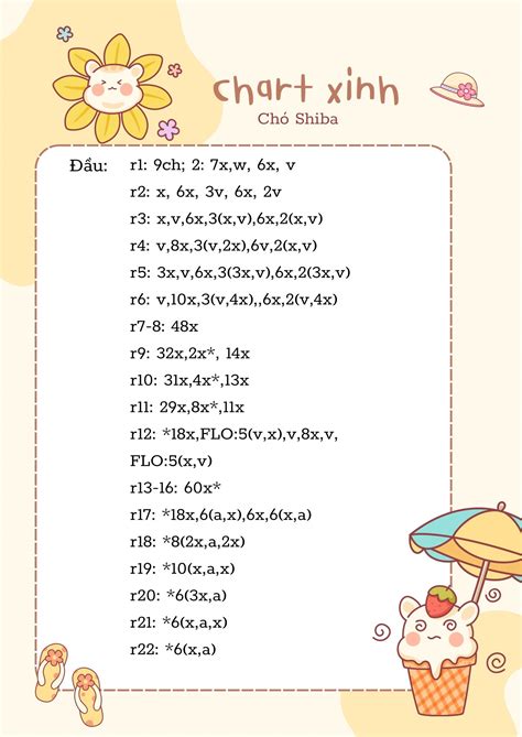 Chia Sẻ Chart Móc Len Chart Xinh Chó Shiba Tải Xuống File Pdf Sku O6clfi