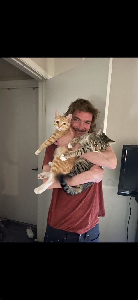 My Friend And My Cats Cat Guy And Tails R Mensmittenwithkittens