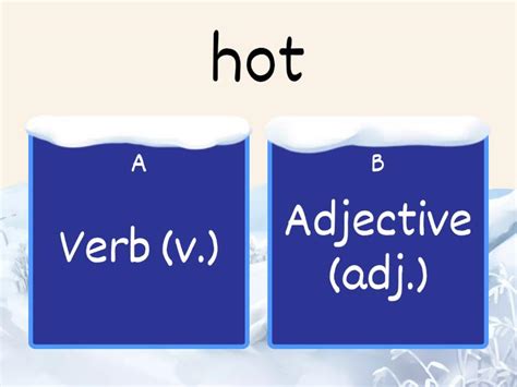 Classify Verb Noun Or Adjective2 G4 By Tapple Quiz