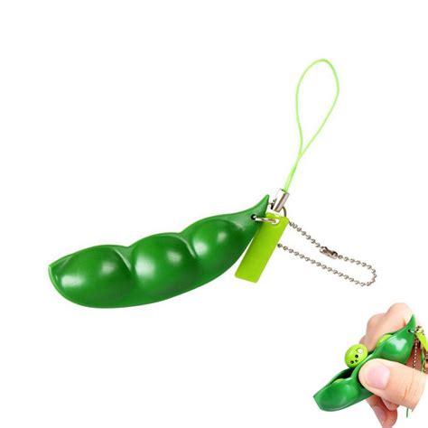 1 Pack Squeeze Bean Keychain Practical Fidget Toy Grandado