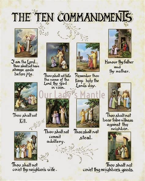 Roman Catholic Ten Commandments Printable Printable Free Templates