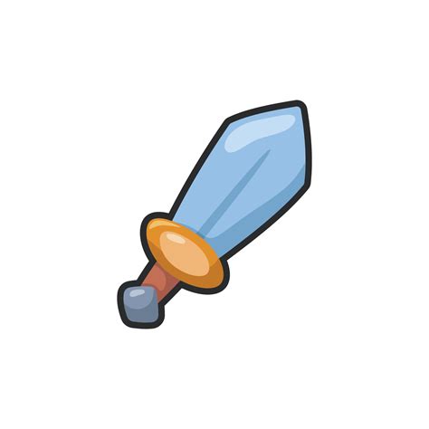 Mini Cute Sword In Outline Flat Design 50003114 Vector Art At Vecteezy