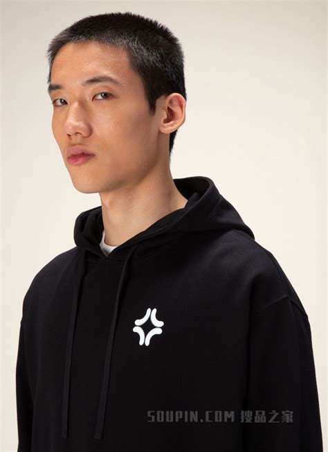 【bally 巴利】bally Peak Outlook Hoodie 黑色有机棉运动衫 6301045 搜品之家