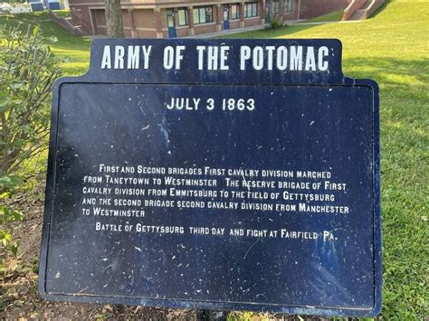 Army Of The Potomac Historical Marker