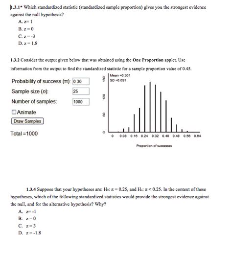 Solved 131 Which Standardized Statistic Standardized