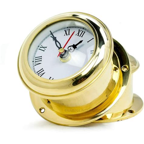 Mb Ships Clock Solid Brass Nautical Ships Maritime Timekeeper