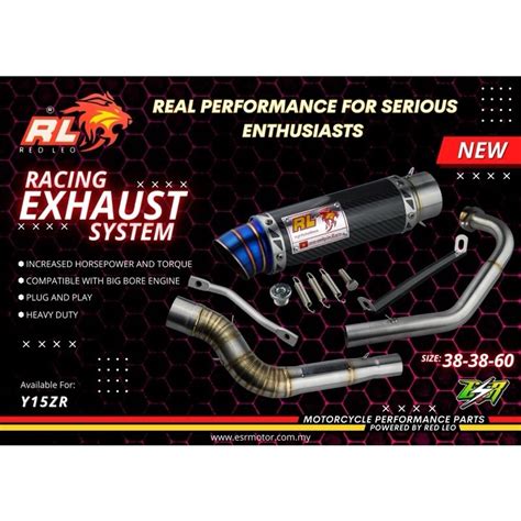 Redleo Red Leo Racing Open Exhaust Exzos Y15zr Y15z Y15 38 38 60 Size