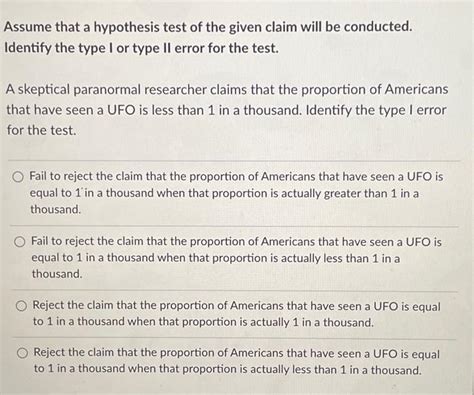 Solved Assume That A Hypothesis Test Of The Given Claim Will