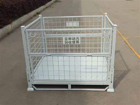 Padlock Locking System Collapsible Pallet Cage With Iso9001 Certificate