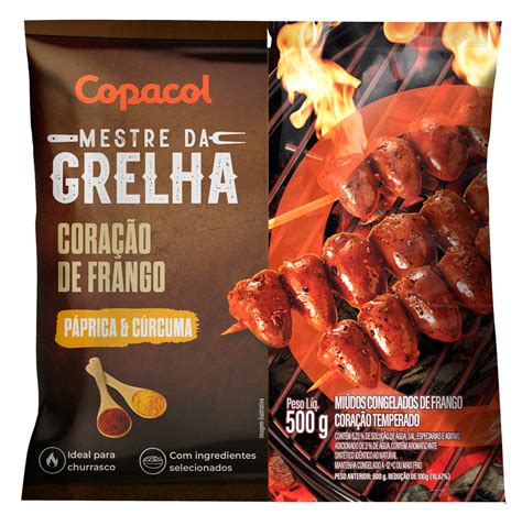 Coração De Frango Com Páprica E Cúrcuma Congelado 500g Copacol