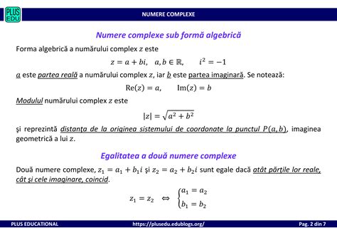 Numere Complexe Plus Educational