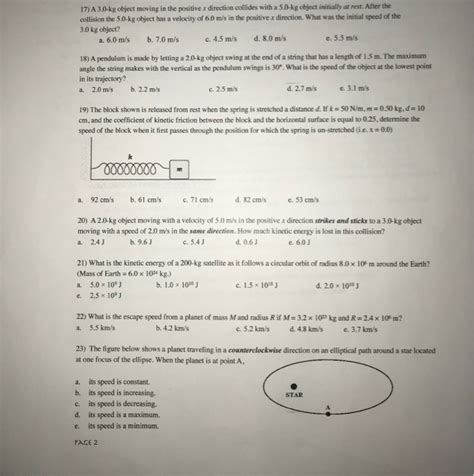 solved 17 a 3 0 kg object moving in the positive x