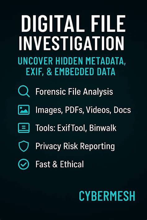 Analyze Any File Or Image For Hidden Metadata Exif Info Or Embedded Data By Mishael Whales