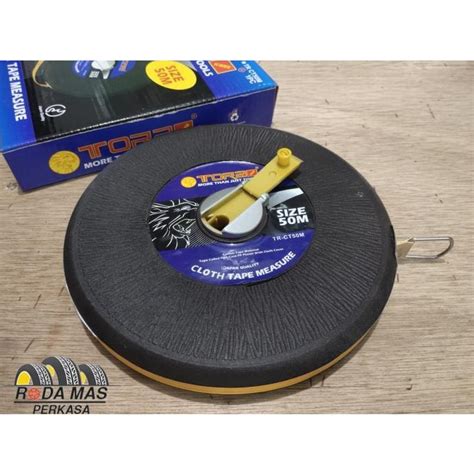 Jual Meteran Gulung Bukan Tancap Meteran Tanah Kain Bulat 50 Meter