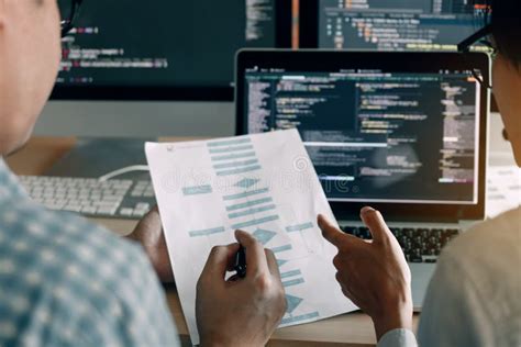 Professional Programmer Working At Developing Programming And Website