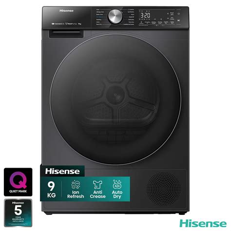 Hisense Dh5s902bb 9kg Heat Pump Tumble Dryer A Rated In Black