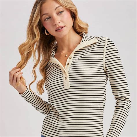 Striped Henley Top