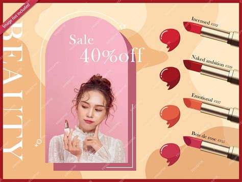 Premium Vector Lipstick Specials Template