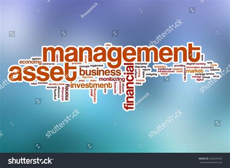 Asset Management Word Cloud Concept Abstract Stock Illustration