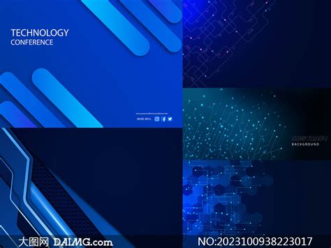 蓝色科技风格背景创意设计矢量素材大图网图片素材