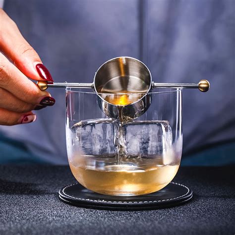 Tipping Jigger With Bar Handle Stainless Steel Cocktail Whisky Measure