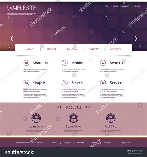 Website Template Abstract Header Design Stock Vector Royalty Free 178509170 Shutterstock