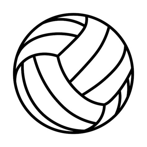 Balón De Voleibol Blanco Y Negro Con Líneas Sobre Un Fondo Blanco