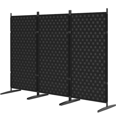 3 Panel Room Divider Wall Dividers For Rooms Black