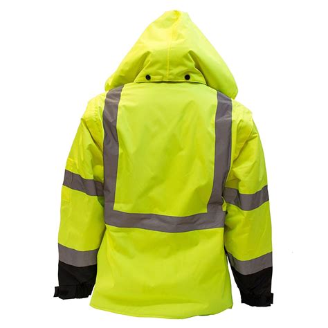 Ansi Class 3 High Visibility Safety Bomber Jacket With Zipper J8512