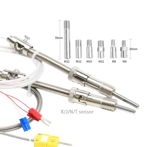 500c Spring Bayonet Temperature Sensor K Type Thermocouple Compression