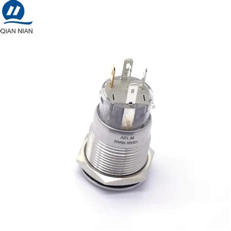 19mm Waterproof Metal Push Button Momentary 24v Red Onoff Horn Switch