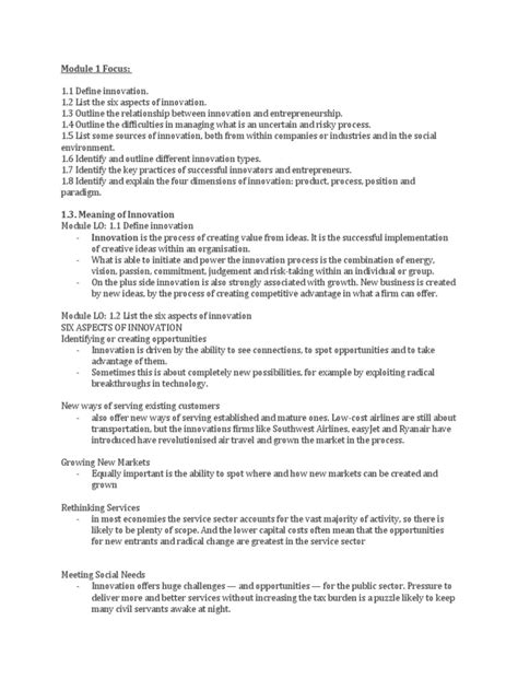 module 1 notes pdf innovation entrepreneurship