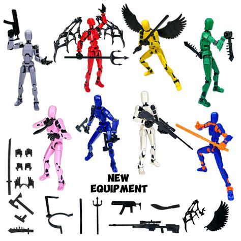 Assembly Completed 8 Packs T13 Action Figure Set Dummy 13 3d Printed Action Figure Toy Ts