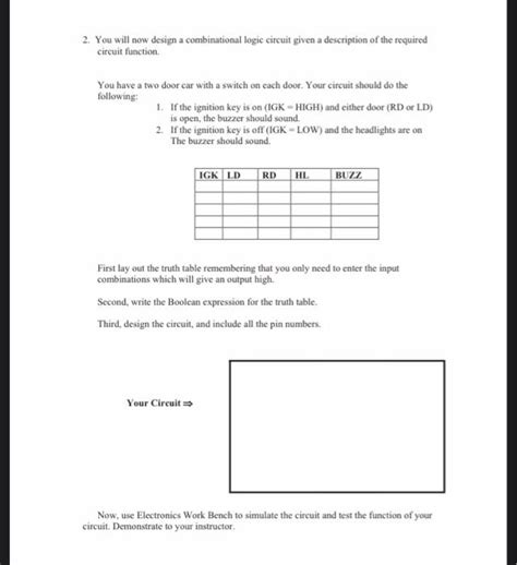 Solved Objective To Design Two Simple Combinational Logic