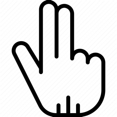 Two Finger Pointer Cursor Clicker Mouse Gesture Icon Download On Iconfinder