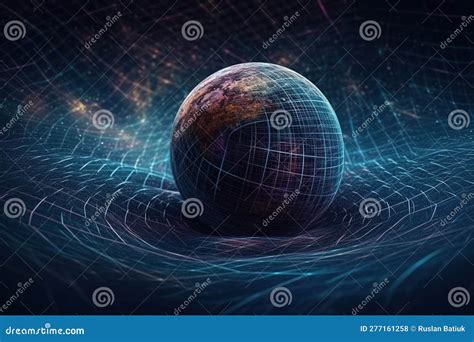 Gravity Planet Earth Gravitational Waves Concept Physical And