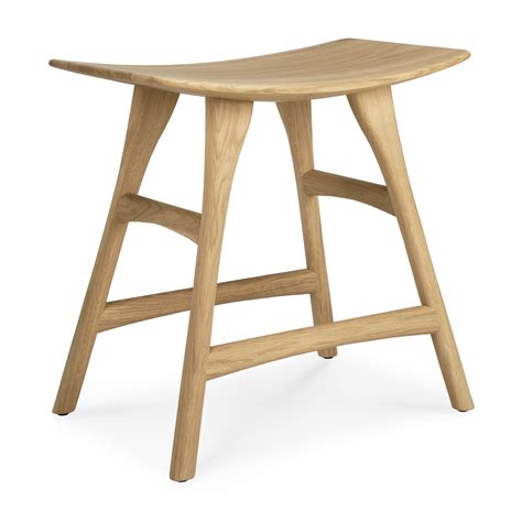 Amelie Oak Low Stools Baileys